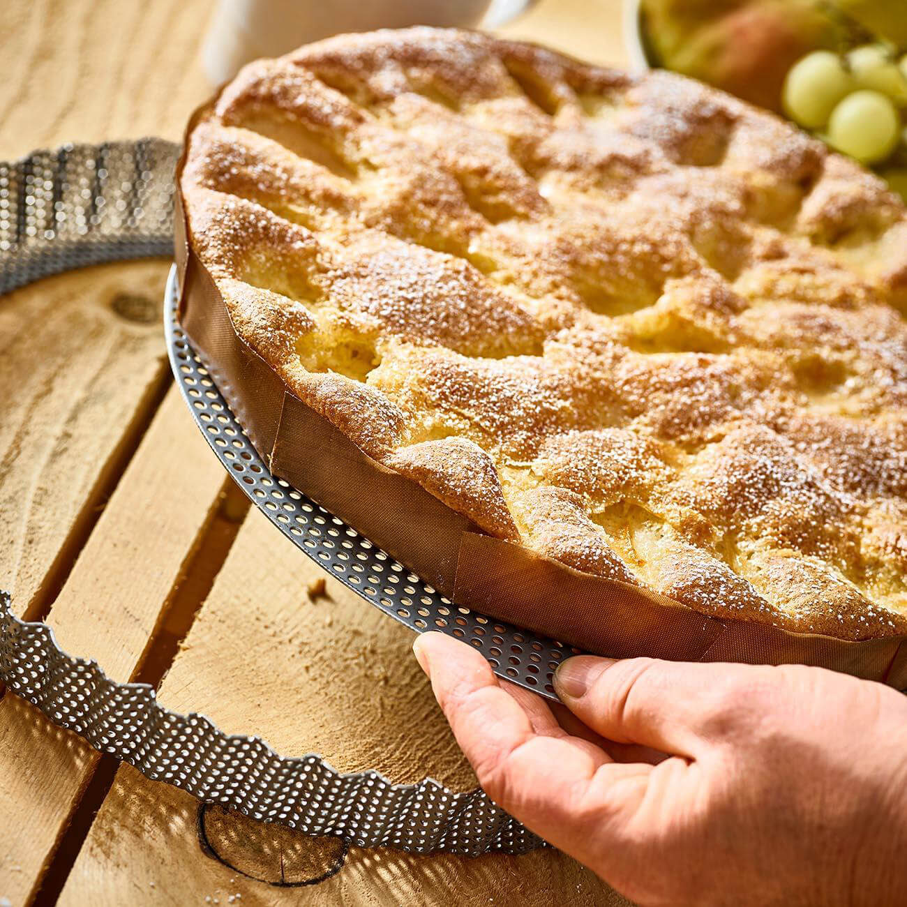 Perforierte Edelstahl-Backformen